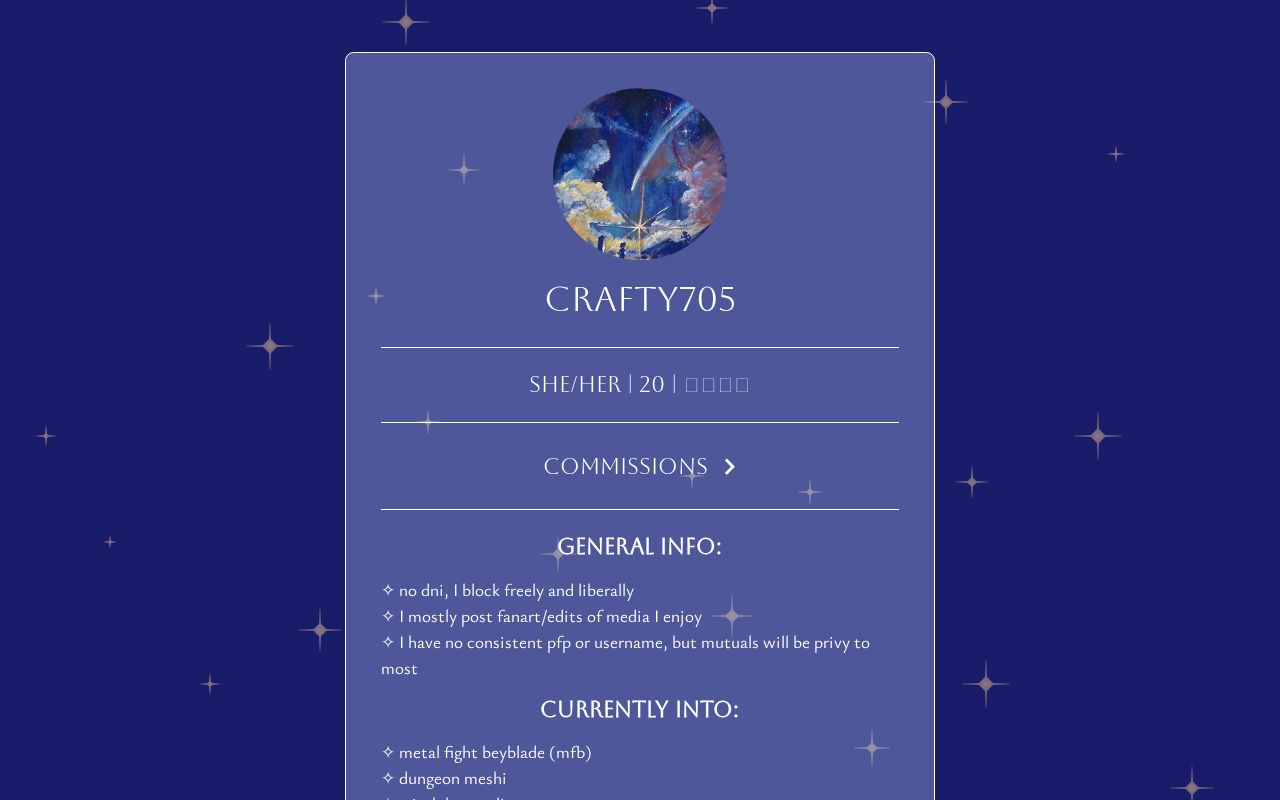 crafty705's carrd